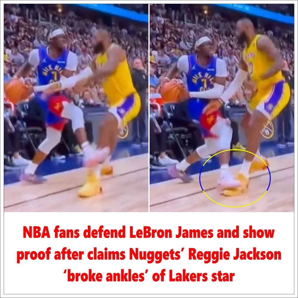 'PATHETIC' NBA fans defend LeBron James and show proof after claims Nuggets’ Reggie Jackson ...