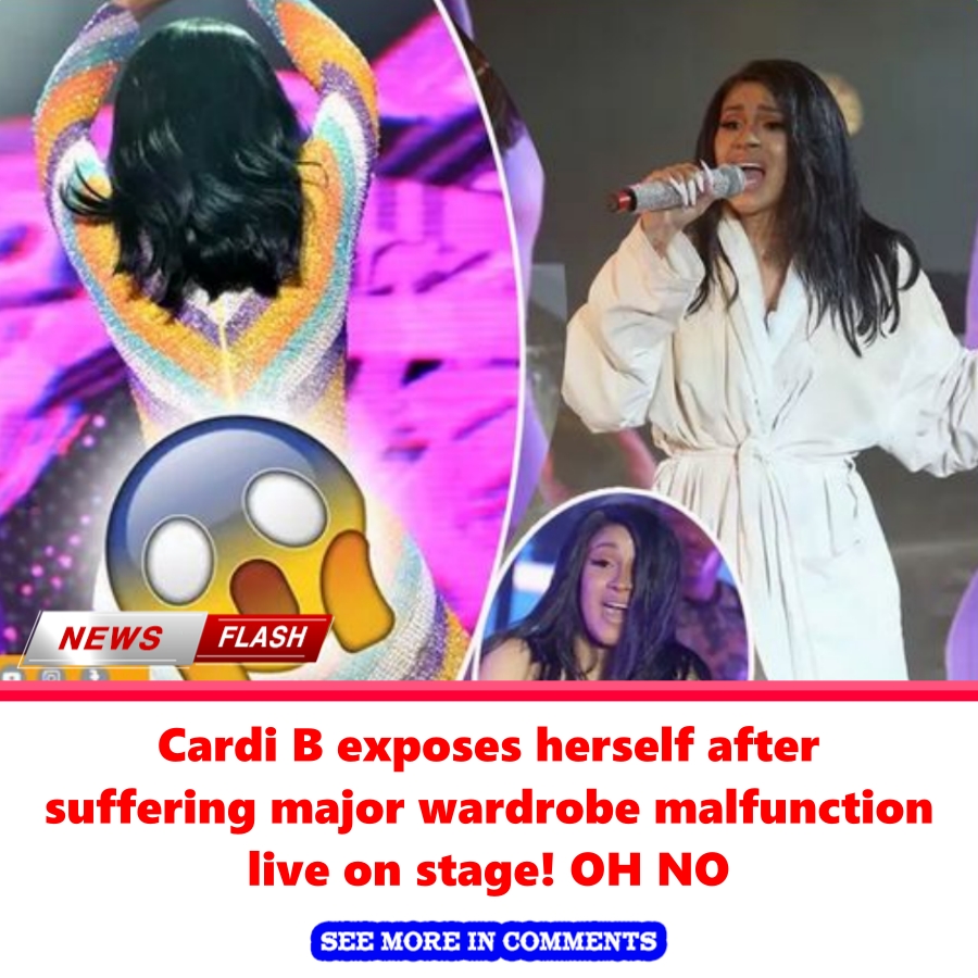 Cardi B exposes herself after suffering major wardrobe malfunction live on stage - News