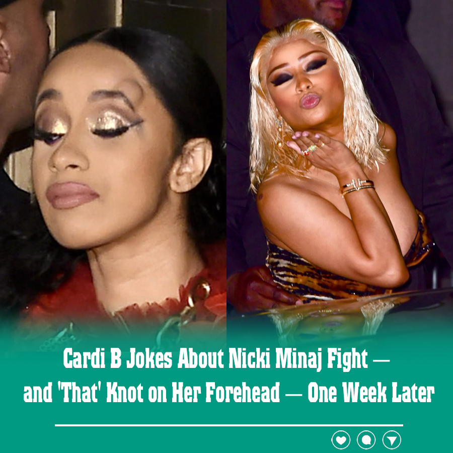 Cardi B Jokes About Nicki Minaj Fight — and 'That' Knot on Her Forehead — One Week Later - News