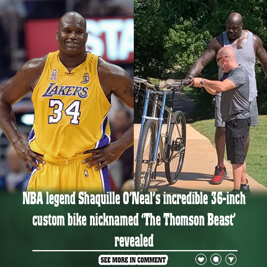 NBA legend Shaquille O’Neal’s incredible 36-inch custom bike nicknamed ‘The Thomson Beast ...