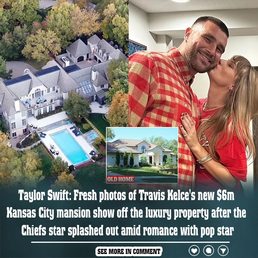 Taylor Swift: Fresh photos of Travis Kelce's new $6m Kansas City mansion show off the luxury ...