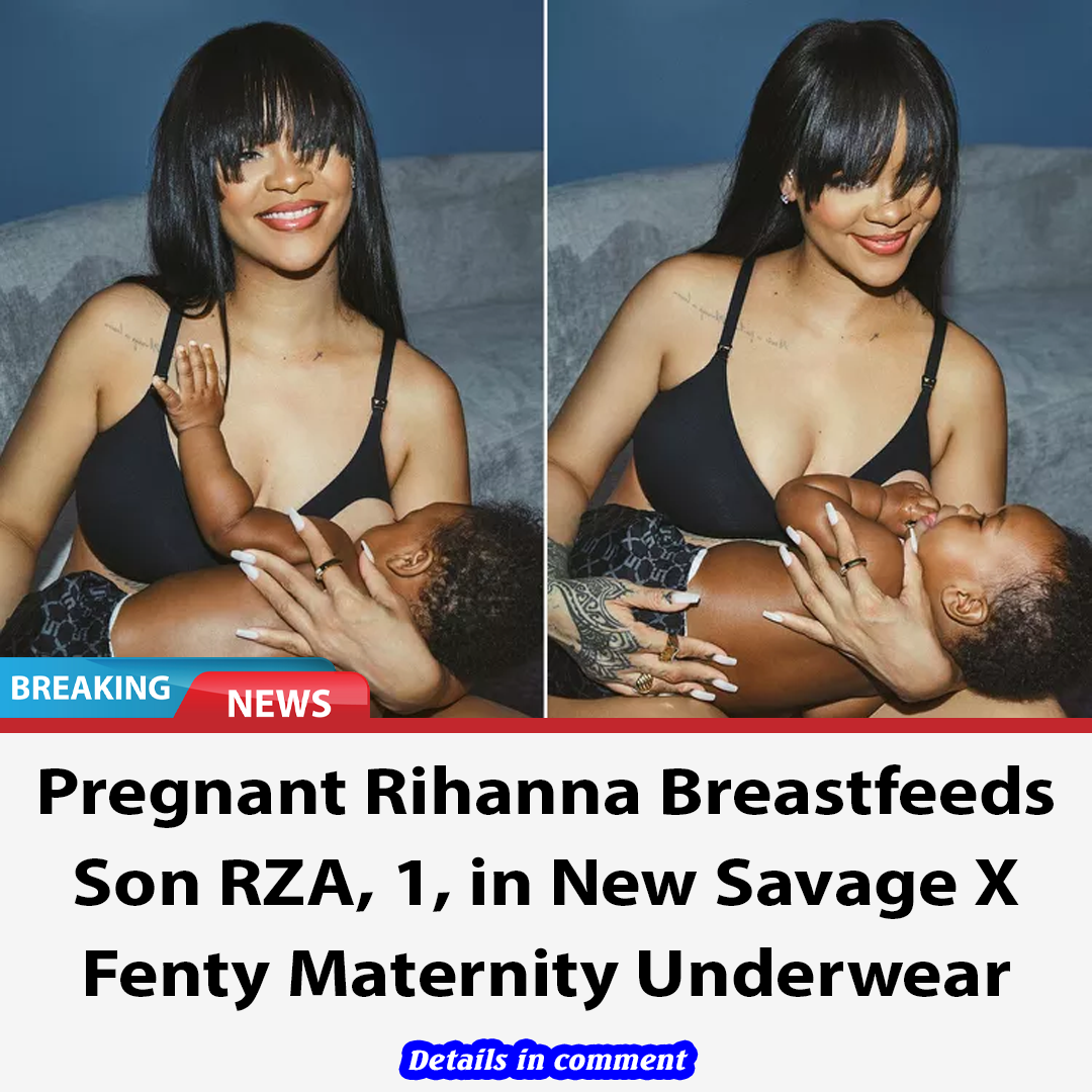 Pregnant Rihanna Breastfeeds Son RZA, 1, in New Savage X Fenty Maternity Underwear - News
