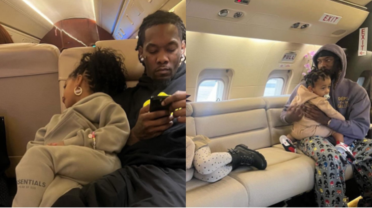 Offset Enjoy Surprises from Kulture and Wave Set As They Follow Him To Work Despite Separate ...