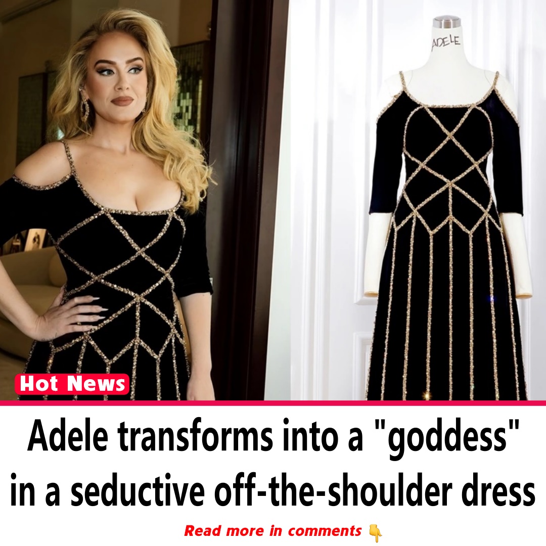Adele transformed into a "goddess" in a seductive off-the-shoulder ...