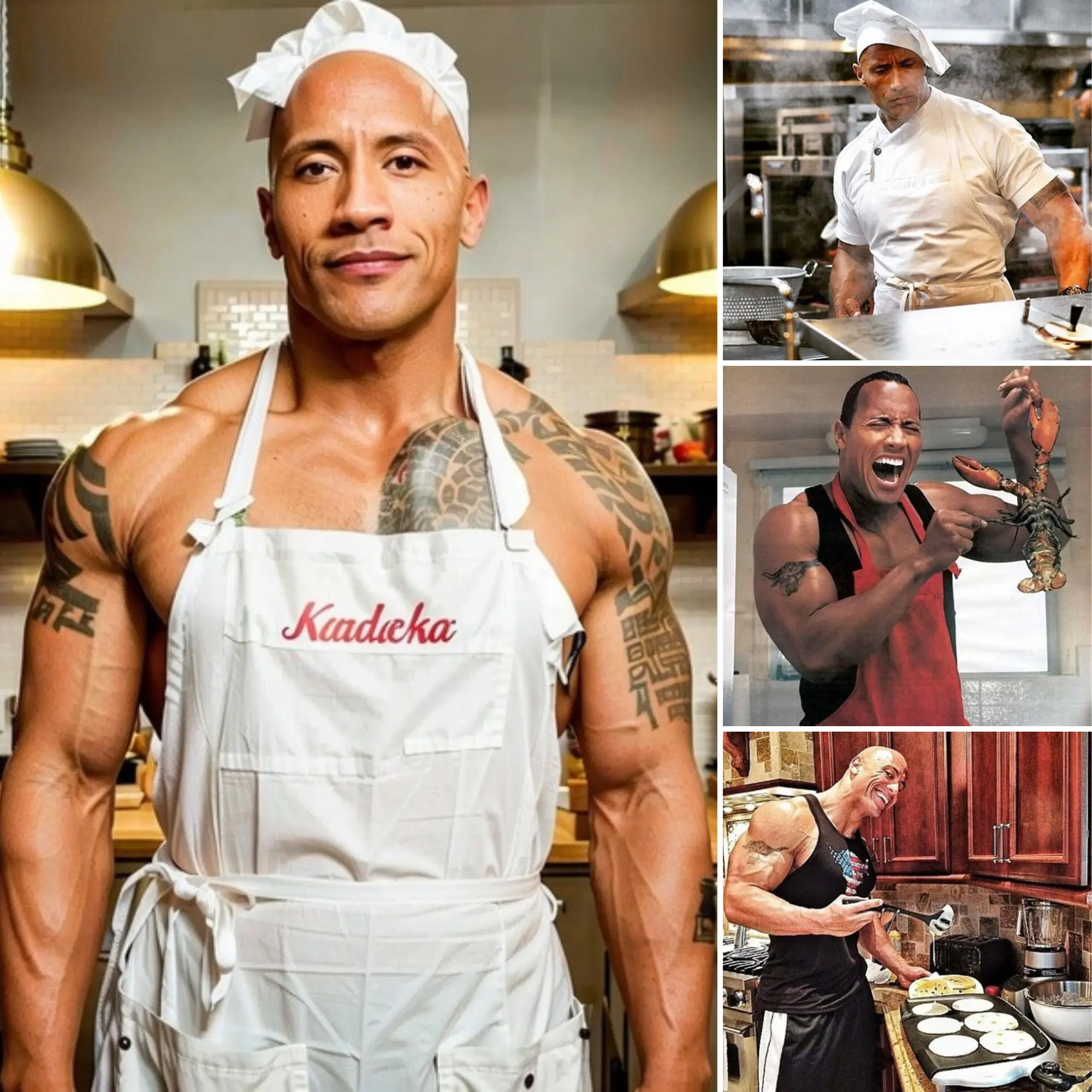 A Muscular Man Wearing an Apron Will be Extremely Attractive: The Rock ...