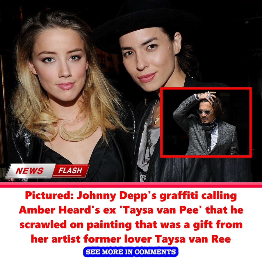 Pictured: Johnny Depp's graffiti calling Amber Heard's ex 'Taysa van ...