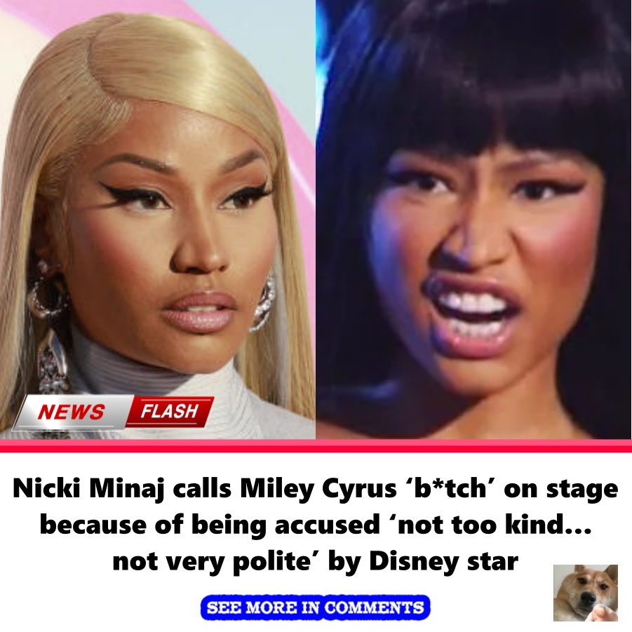 Nicki Minaj calls Miley Cyrus ‘b*tch’ on stage because of being accused ...