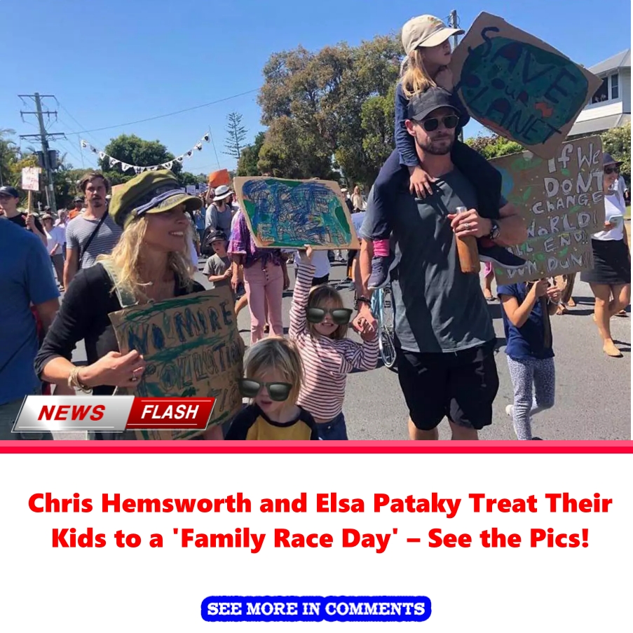 Chris Hemsworth and Elsa Pataky Treat Their Kids to a 'Family Race Day ...