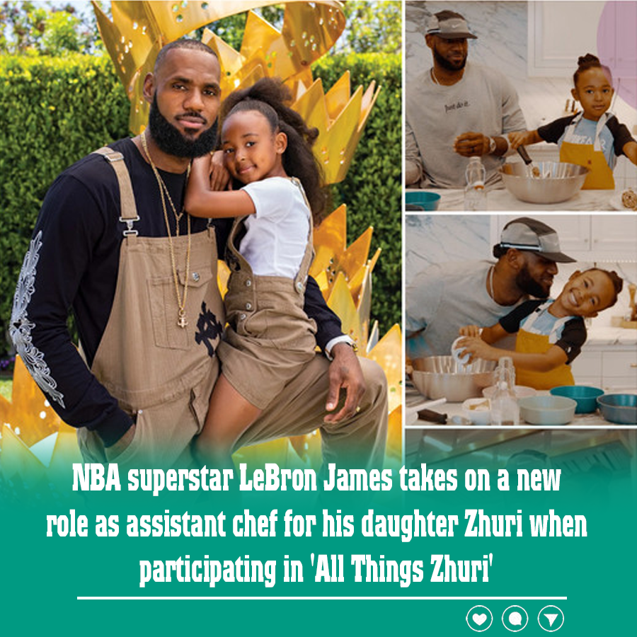 NBA superstar LeBron James takes on a new role as assistant chef for ...