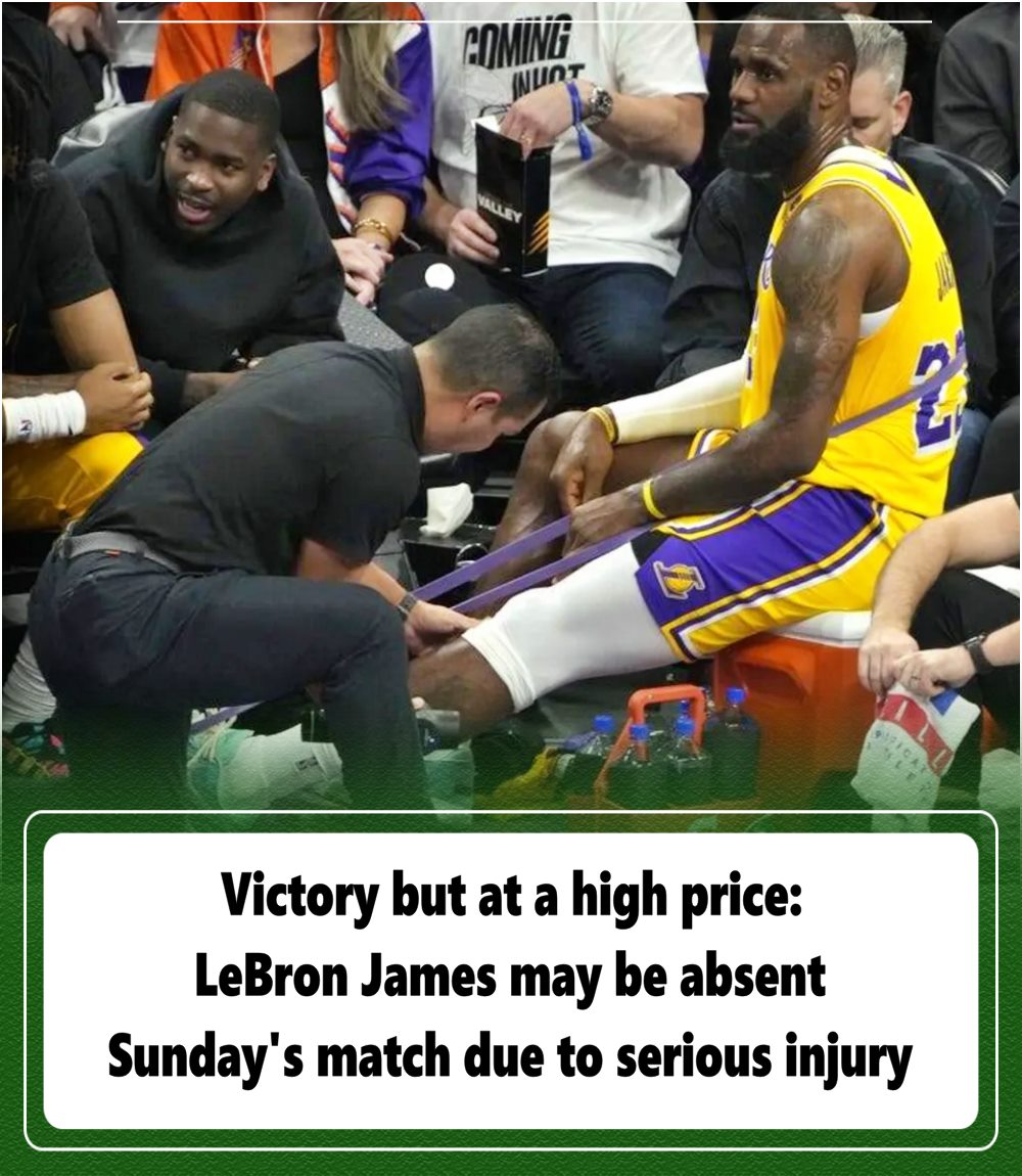 Victory but at a high price. LeBron James may miss Sunday's match due ...