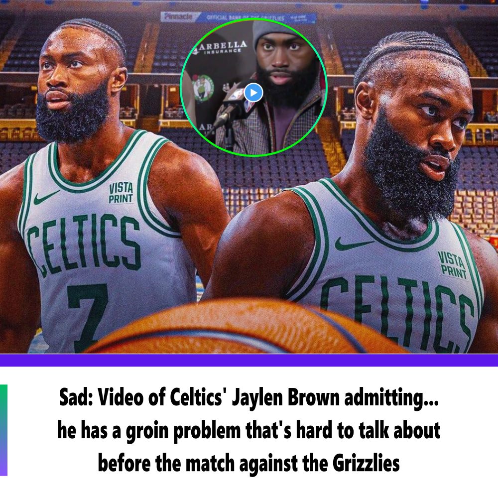 Sad: Video of Celtics' Jaylen Brown admitting... his groin is having trouble speaking before the ...