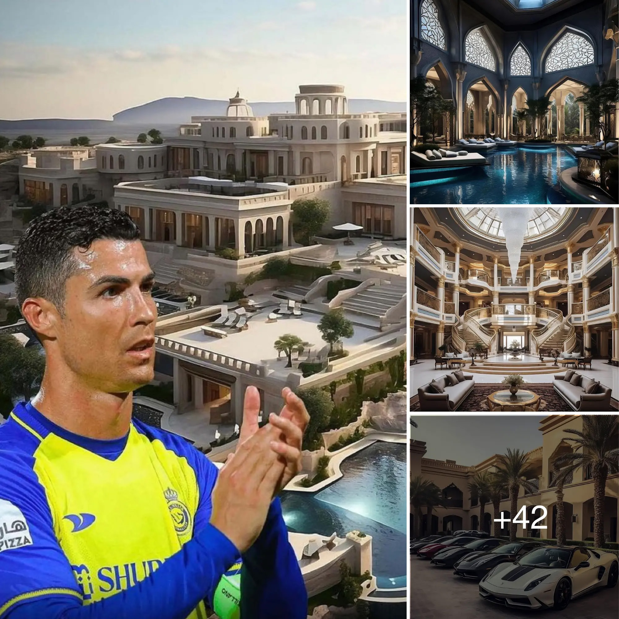 STUNNING at the 160M dollar super castle dedicated to Cristiano Ronaldo ...