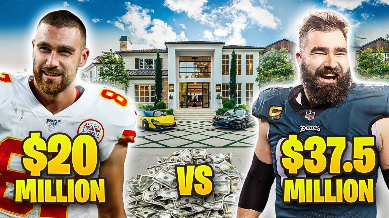 Travis Kelce VS Jason Kelce SHOWDOWN | Lifestyle, Mansions, Cars, Net ...