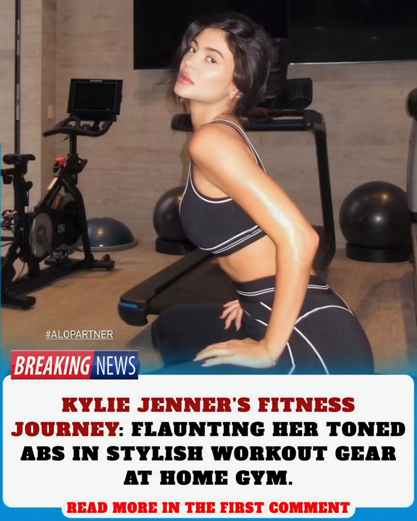 Kylie Jenner’s Fitness Journey: Flaunting Her Toned Abs in Stylish Workout Gear at Home Gym - News