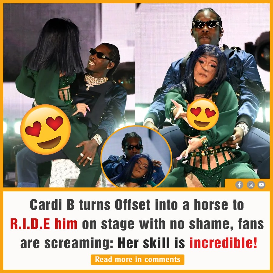 Cardi B turns Offset into a horse to R.I.D.E him on stage with no shame ...