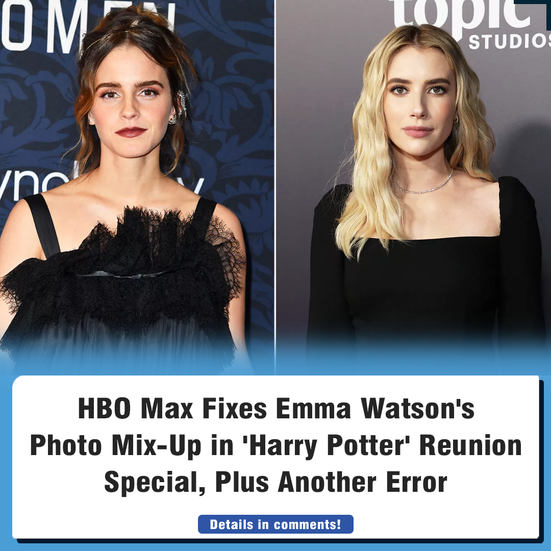 HBO Max Fixes Emma Watson's Photo Mix-Up in 'Harry Potter' Reunion ...
