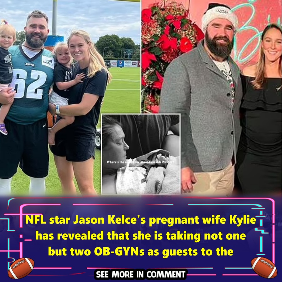 NFL star Jason Kelce's pregnant wife Kylie has revealed that she is ...