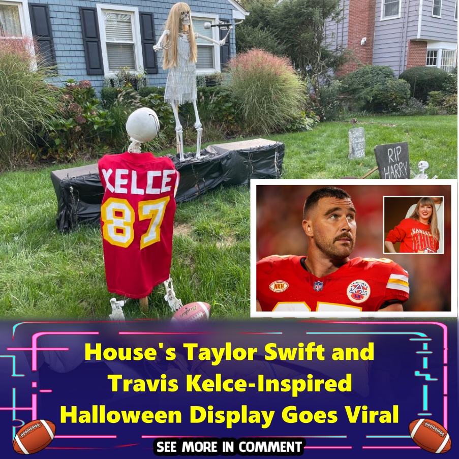 House's Taylor Swift and Travis Kelce-Inspired Halloween Display Goes ...
