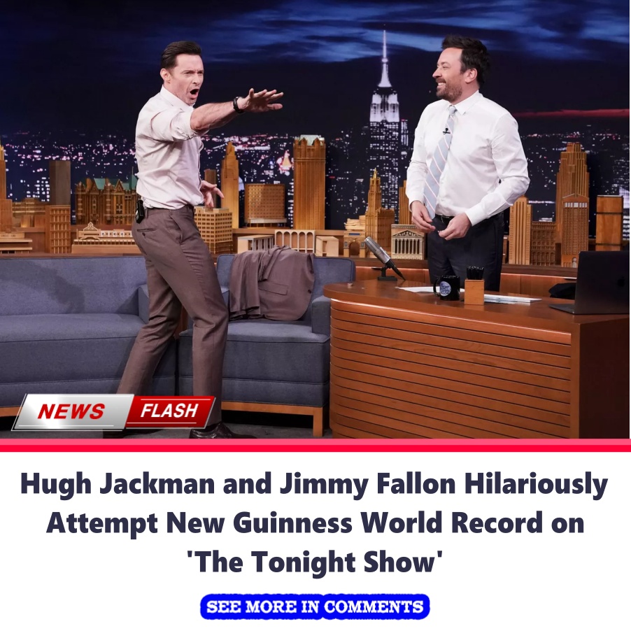 Hugh Jackman and Jimmy Fallon Hilariously Attempt New Guinness World ...