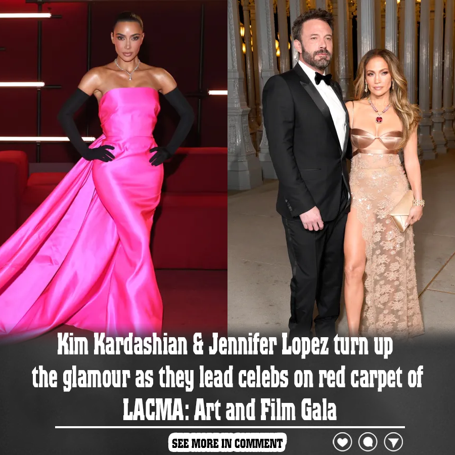 Kim Kardashian & Jennifer Lopez turn up the glamour as they lead celebs on red carpet of LACMA ...
