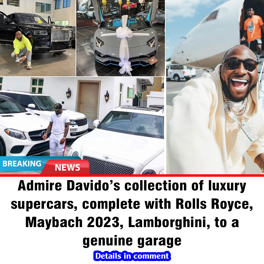 Admire Davido’s collection of luxury supercars, complete with Rolls ...