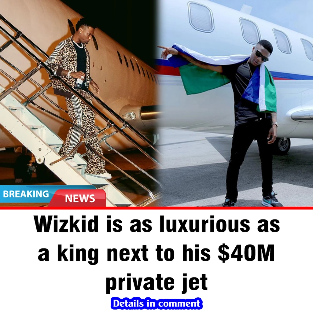 Wizkid is as luxurious as a king next to his $40M private jet - News