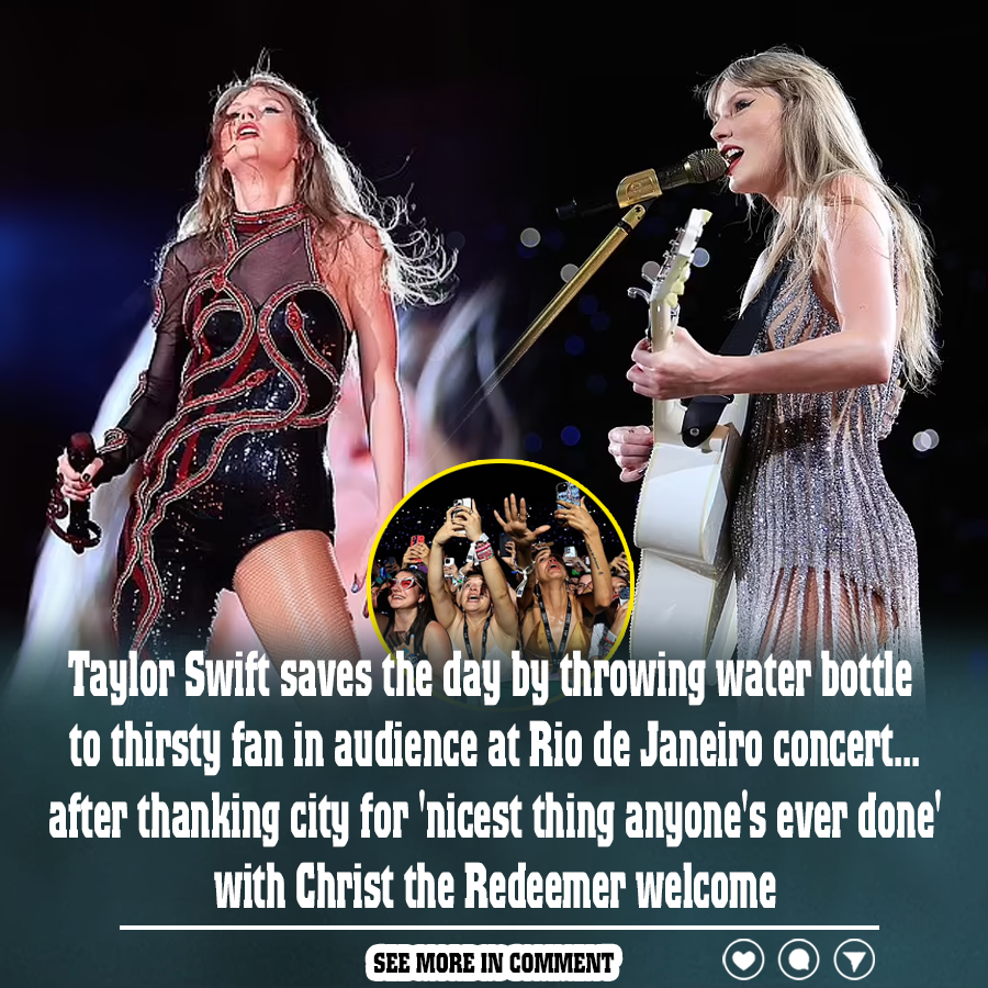 Taylor Swift saves the day by throwing water bottle to thirsty fan in ...