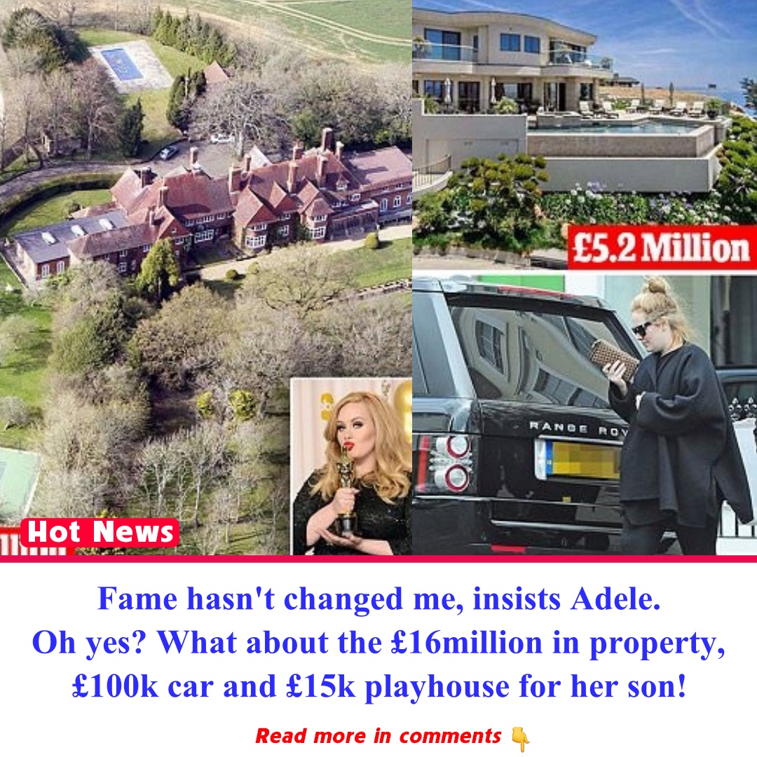 Fame hasn't changed me, insists Adele. Oh yes? What about the £ ...