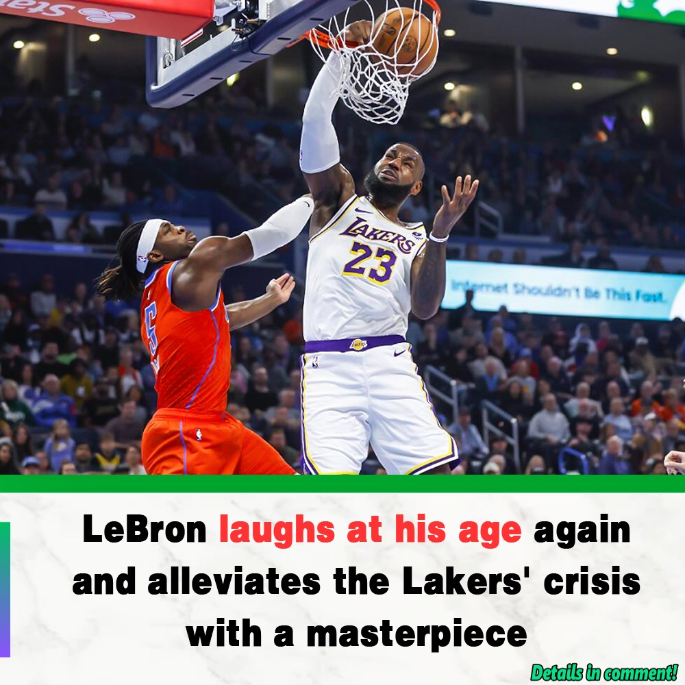 LeBron laughs at his age again and alleviates the Lakers' crisis with a ...