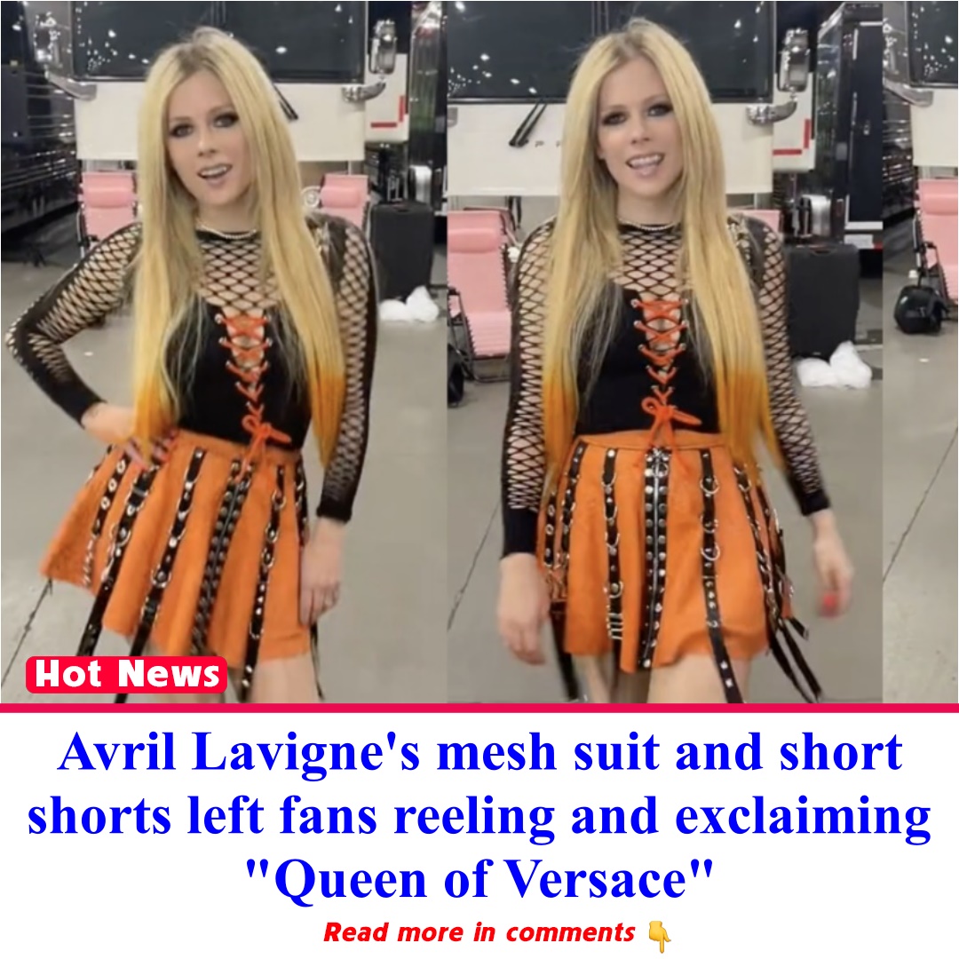 Avril Lavigne's mesh suit and short shorts left fans reeling and ...