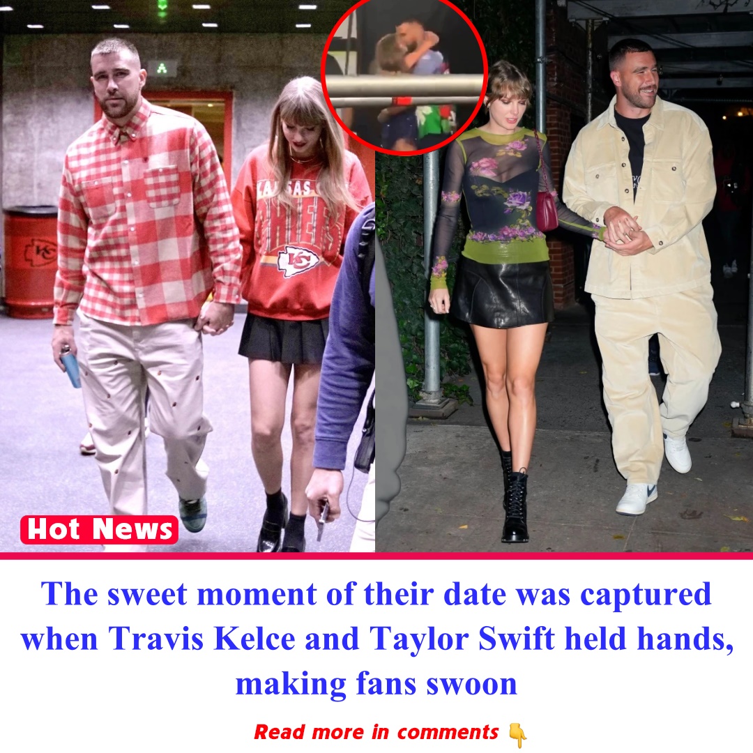 The sweet moment of their date was captured when Travis Kelce and ...
