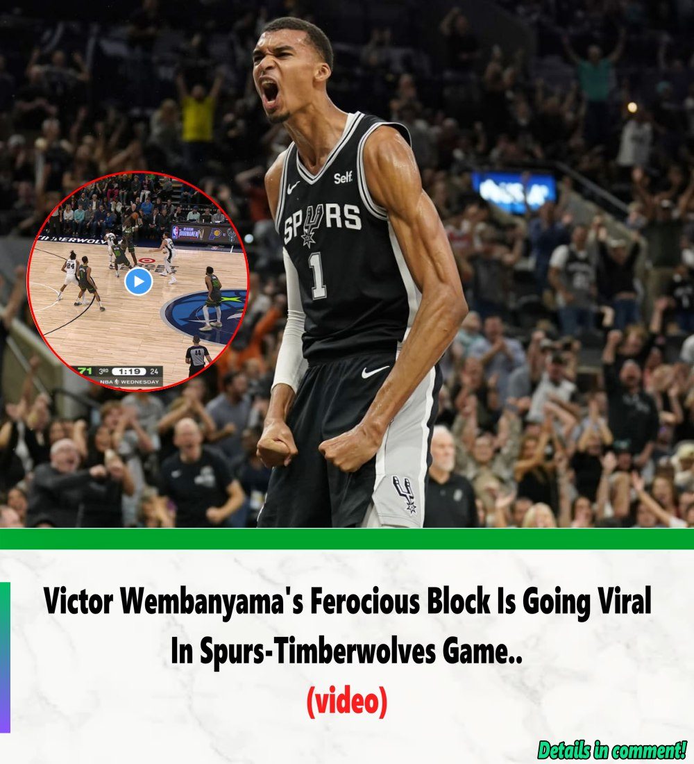 Victor Wembanyama's Ferocious Block Is Going Viral In Spurs-Timberwolves Game - News