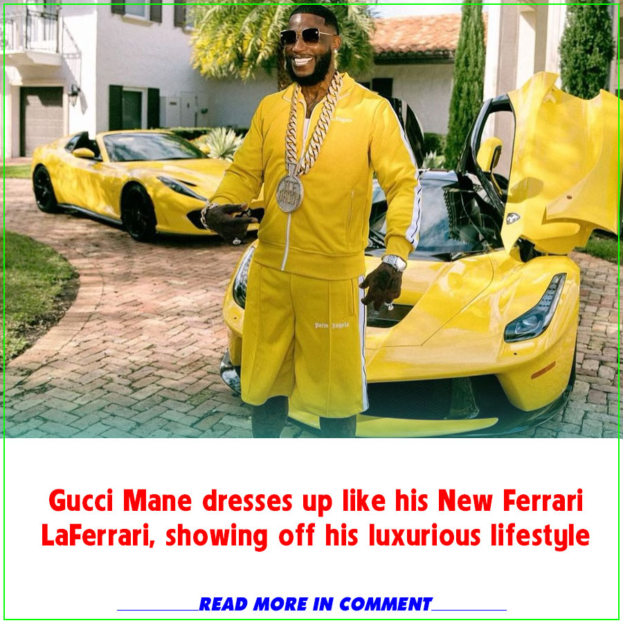 Gucci Mane dresses up like his New Ferrari LaFerrari, showing off his ...