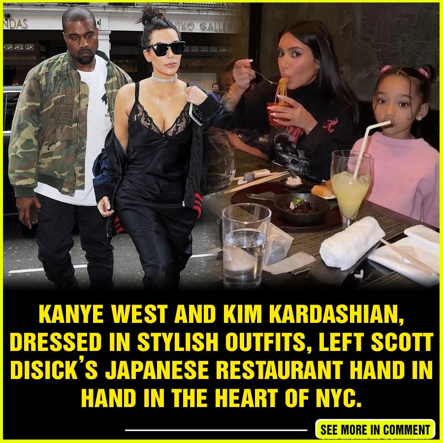 Kanye West And Kim Kardashian, Dressed In Stylish Outfits, Left Scott ...