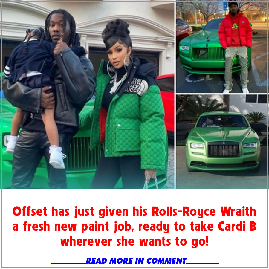 Offset has just given his Rolls-Royce Wraith a fresh new paint job ...