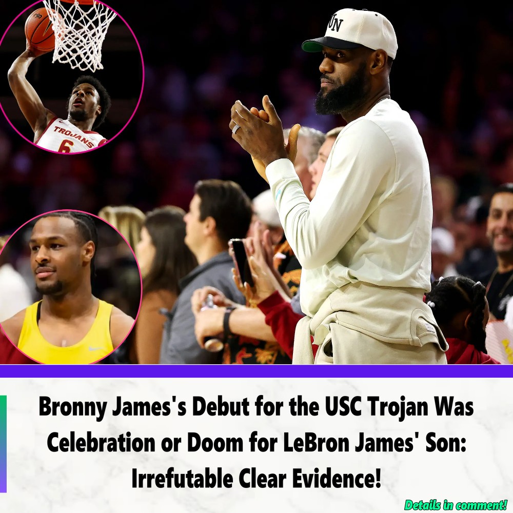 Bronny James's Debut for the USC Trojans Was Celebration or D:o:o:m for LeBron James' Son ...