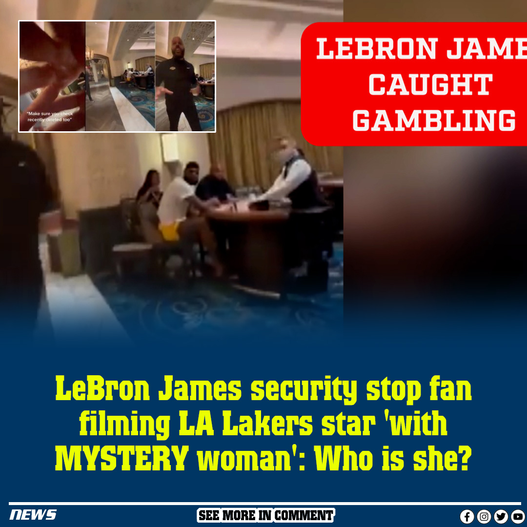 LeBron James security stop fan filming LA Lakers star 'with MYSTERY ...