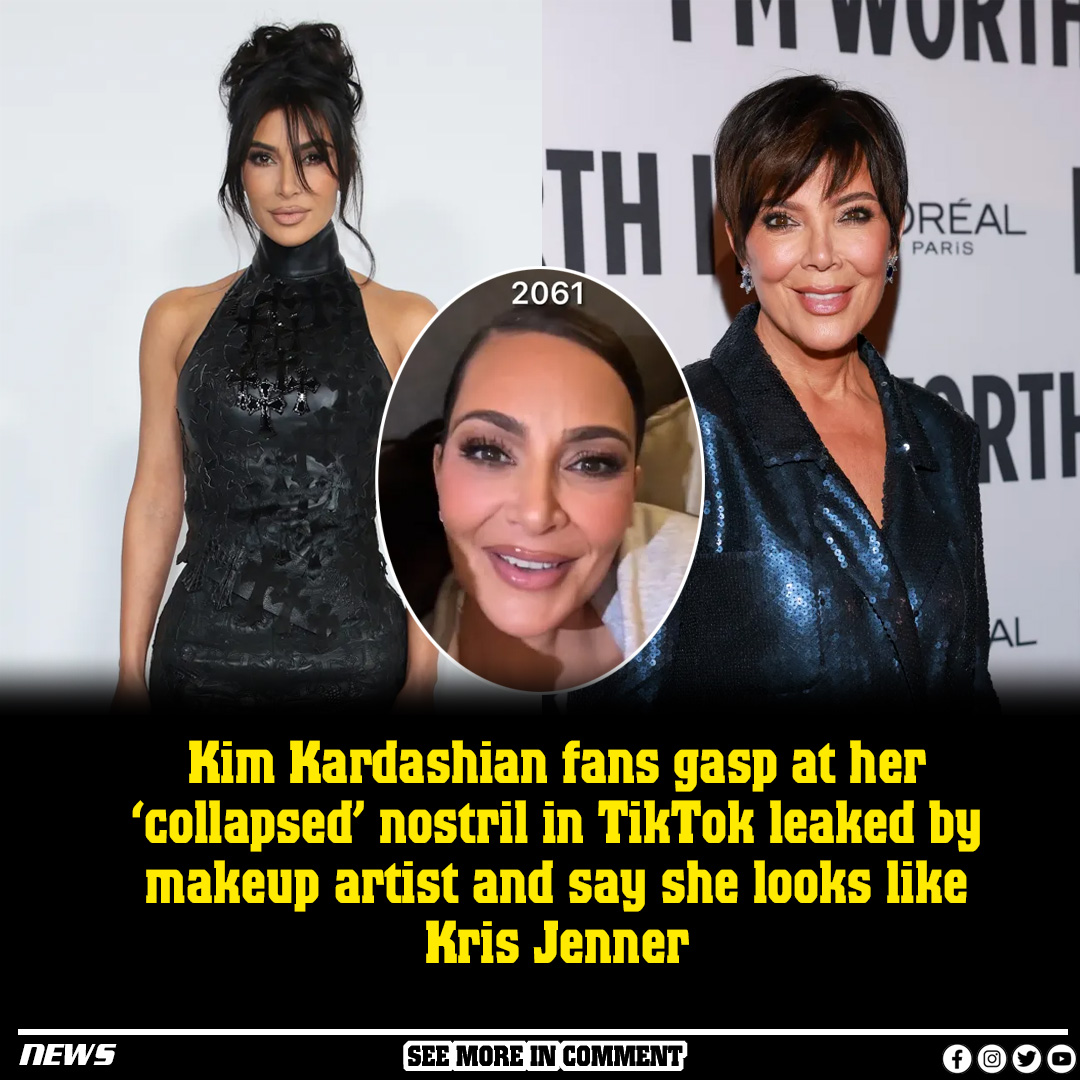 Kim Kardashian fans gasp at her ‘collapsed’ nostril in TikTok leaked by ...