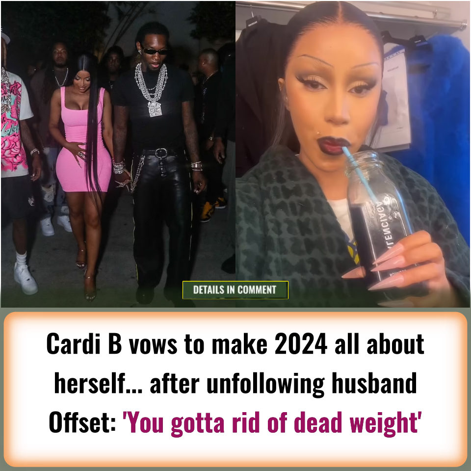 Cardi B vows to make 2024 all about herself... after unfollowing ...