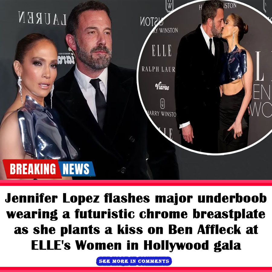 Jennifer Lopez flashes major underboob wearing a futuristic chrome ...