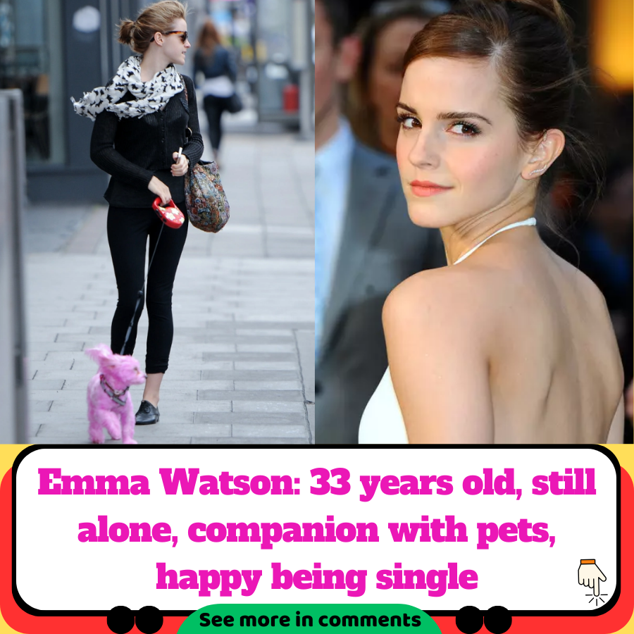 Emma Watson: 33 years old, still alone, companion with pets, happy ...