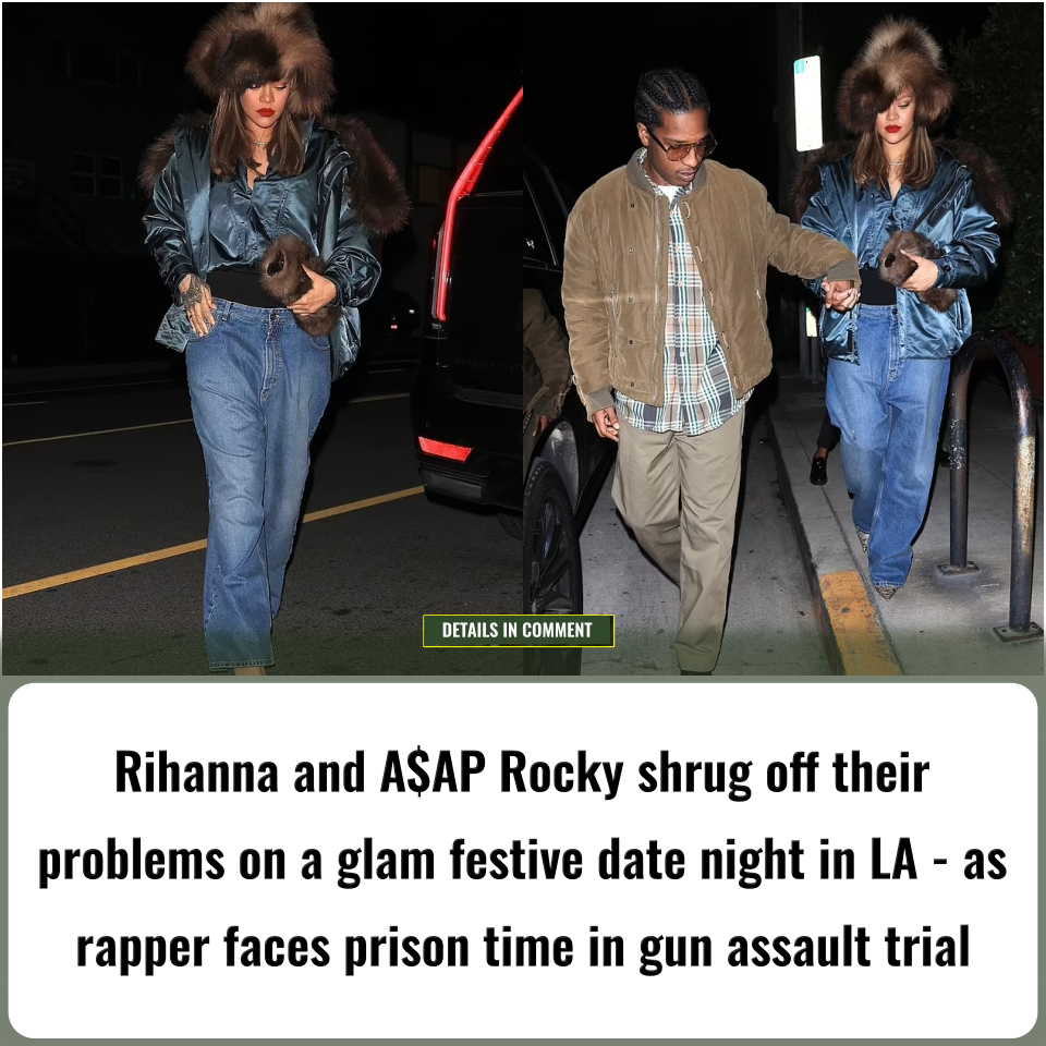 Rihanna and A$AP Rocky shrug off their problems on a glam festive date ...