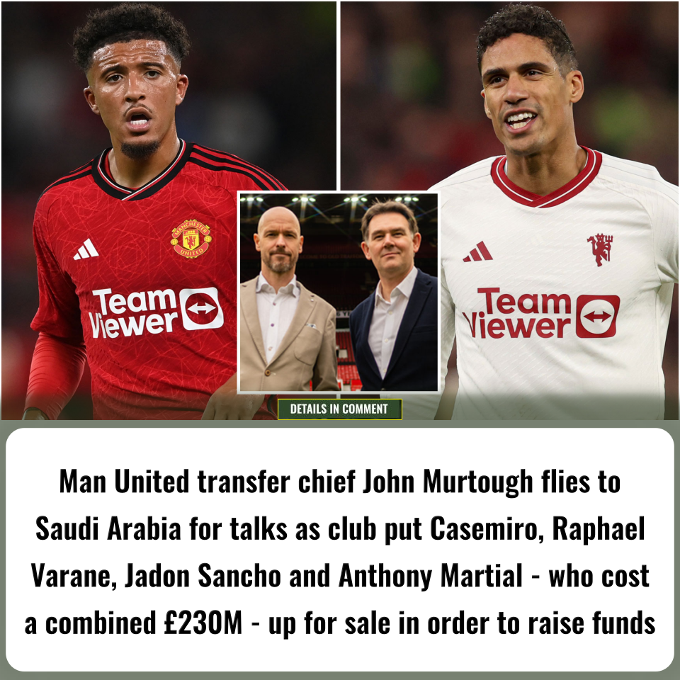 Man United transfer chief John Murtough flies to Saudi Arabia for talks as club put Casemiro ...