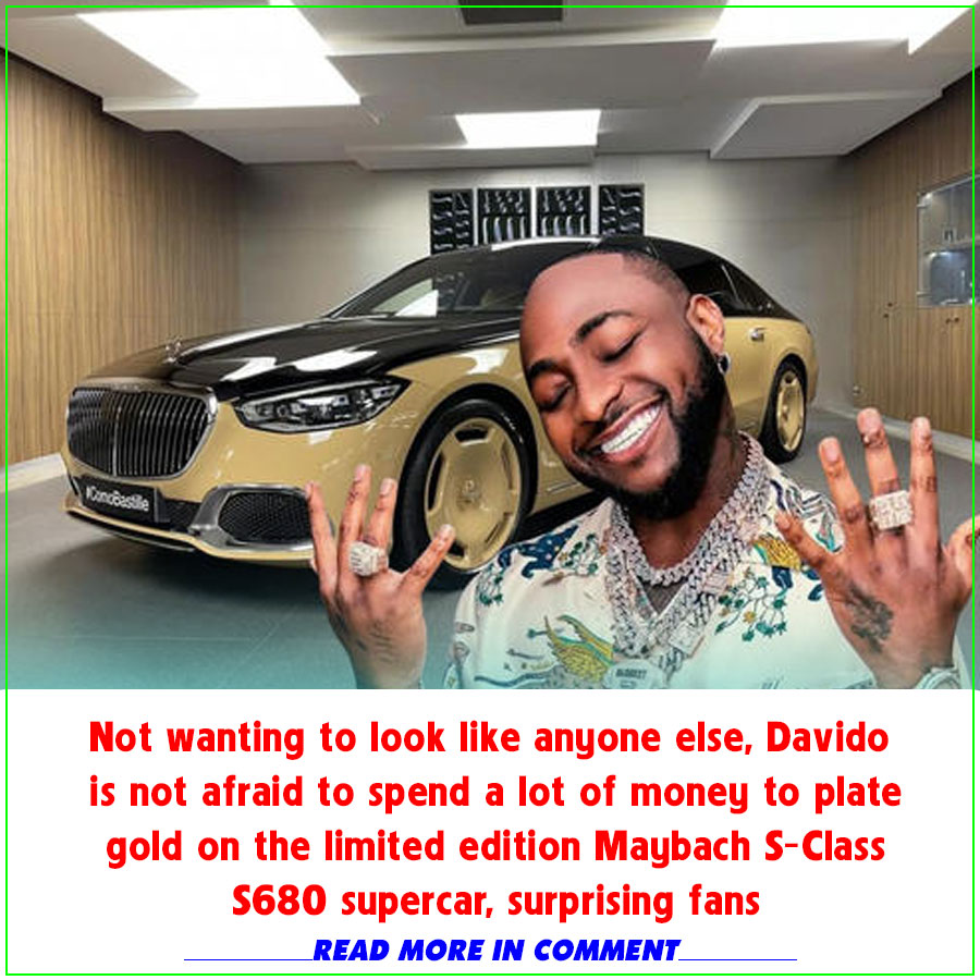 Not wanting to look like anyone else, Davido is not afraid to spend a ...