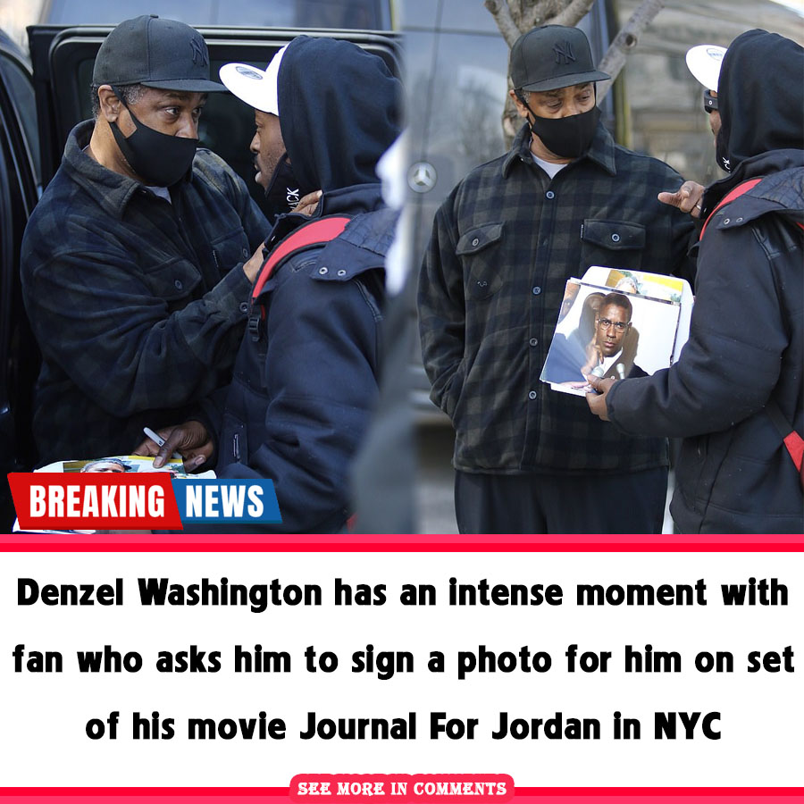 Denzel Washington has an intense moment with fan who asks him to sign a ...