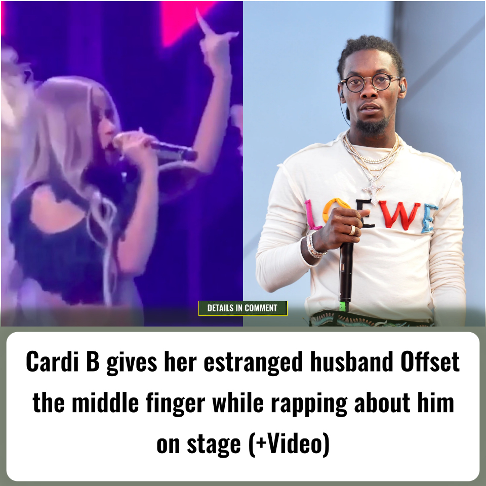 Cardi B gives her estranged husband Offset the middle finger while ...