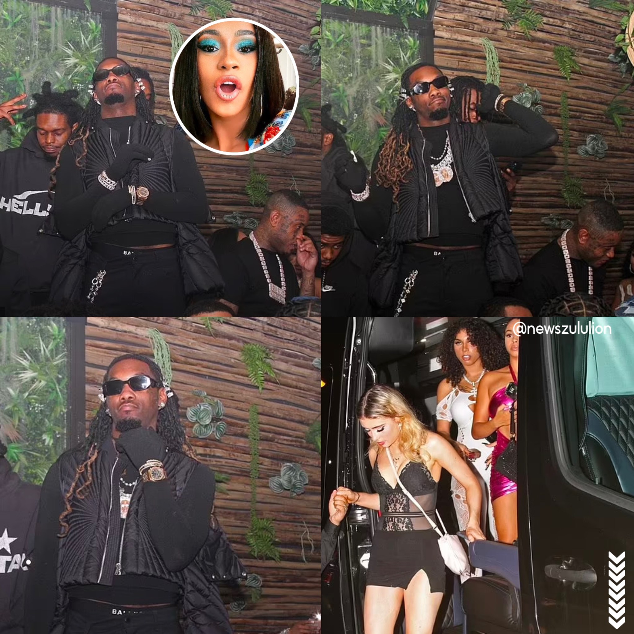 Offset throws a grand 32nd birthday bash as Cardi B tearfully ...