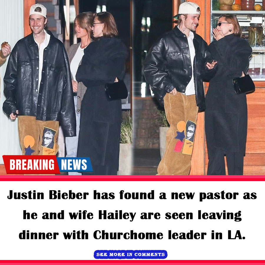 Justin Bieber has found a new pastor as he and wife Hailey are seen ...