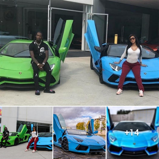 Cardi B’s Star Power Aligns with the Bold Blue of Her Lamborghini ...