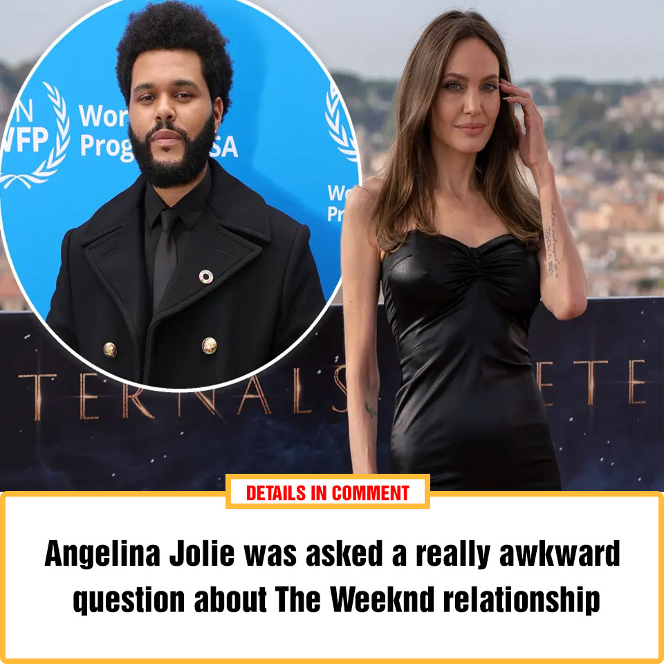 Angelina Jolie was asked a really awkward question about The Weeknd ...